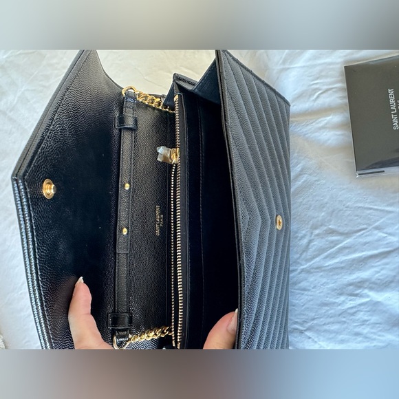 Yves Saint Laurent | Bags | Ysl Monogram Large Wallet On Chain In ...